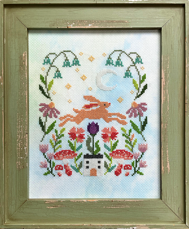 The Garden Hare Cross Stitch Pattern PDF – Tiny Modernist Cross Stitch